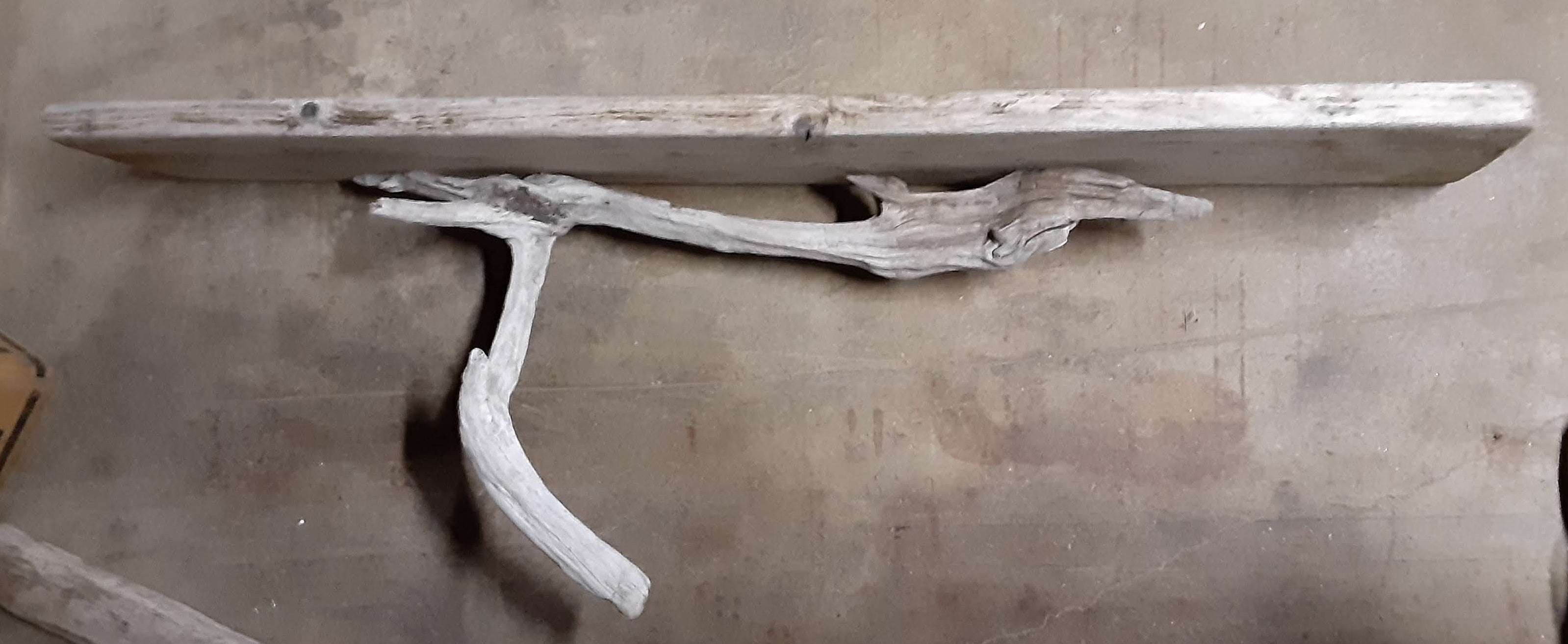 Driftwood Floating Shelf with Accent 44.5" x 10.5" x 19" SH15 – North ...